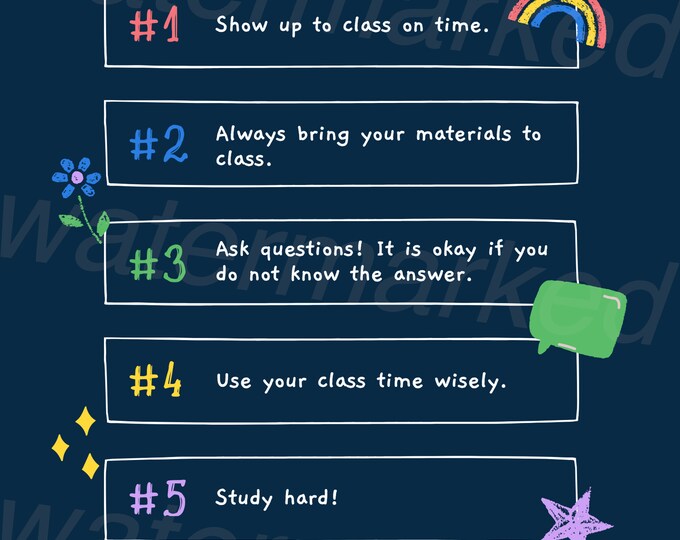 Reach for Success, Classroom Decor, Classroom Rules, Teacher Gift ...