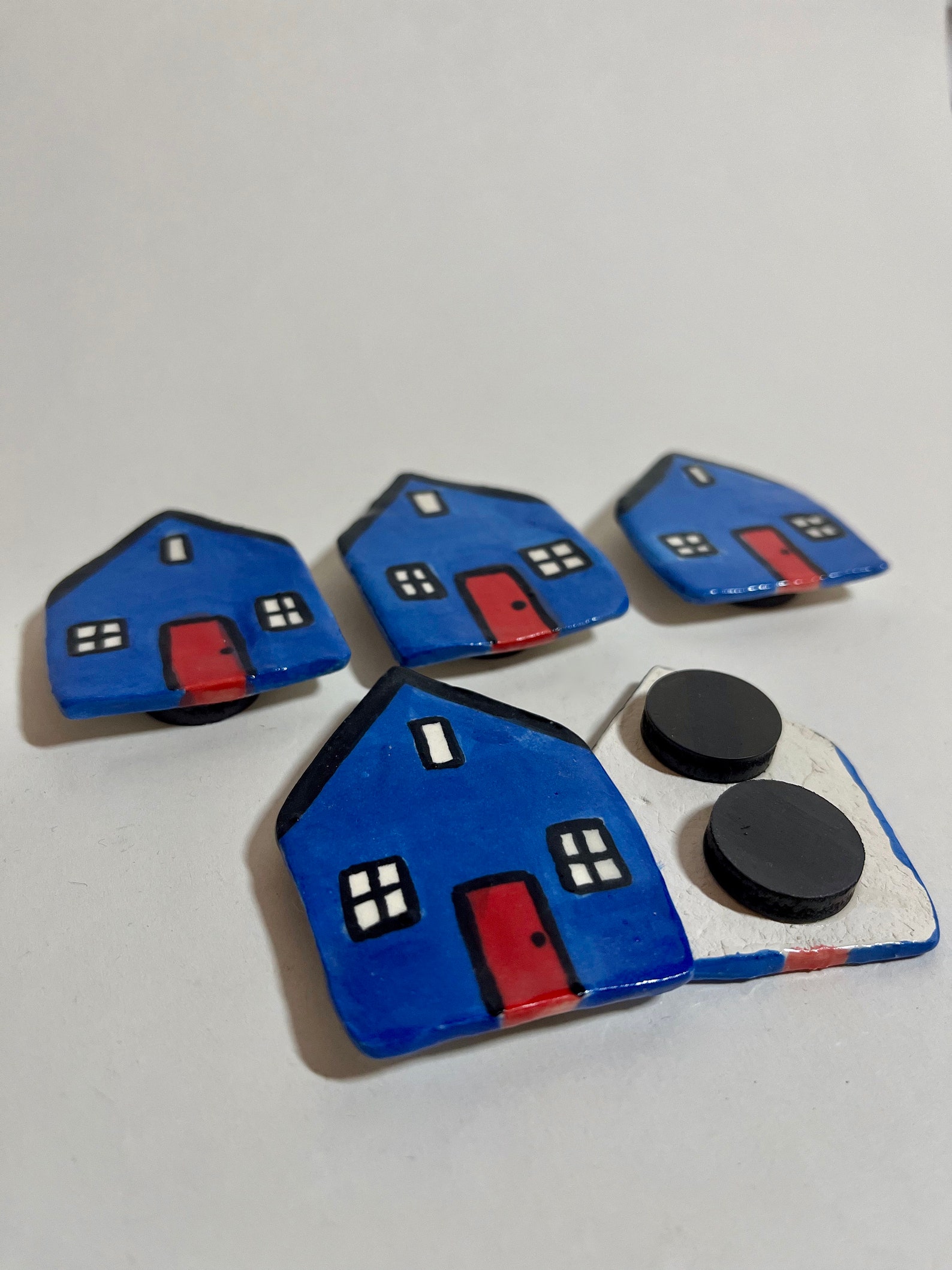 Blue House Magnet - Etsy