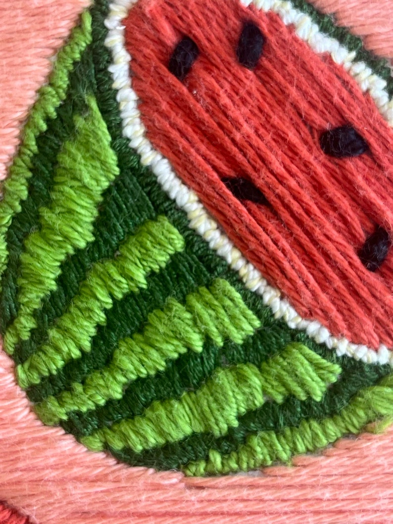 Handmade 8"x8" Watermelon Embroidery (finished Piece) - Etsy