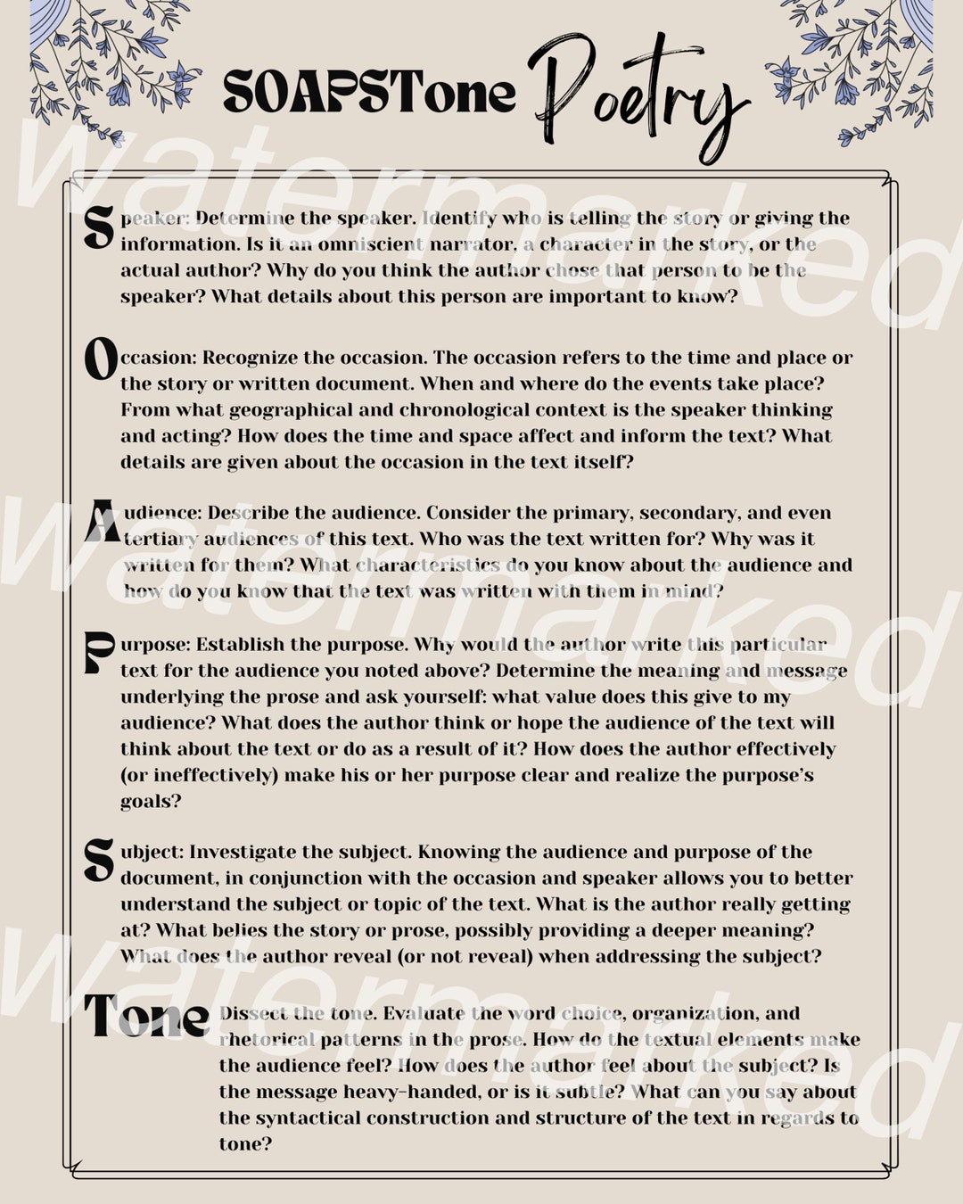 Soapstone Poetry Classroom Poster - Etsy