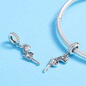 Sterling 925 Silver Charm the Pistol Bead Pendant Fits Pandora - Etsy