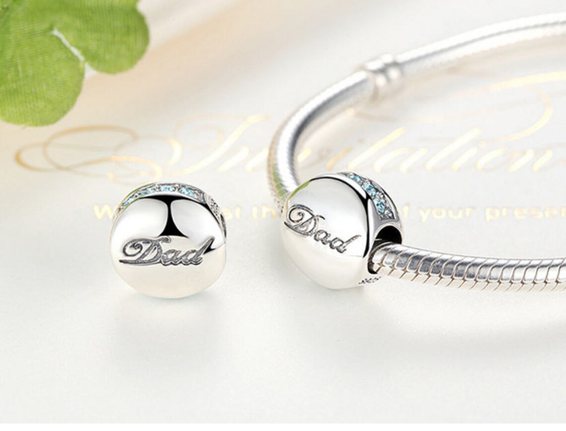 Sterling 925 silver charm love dad bead pendant fits Pandora | Etsy