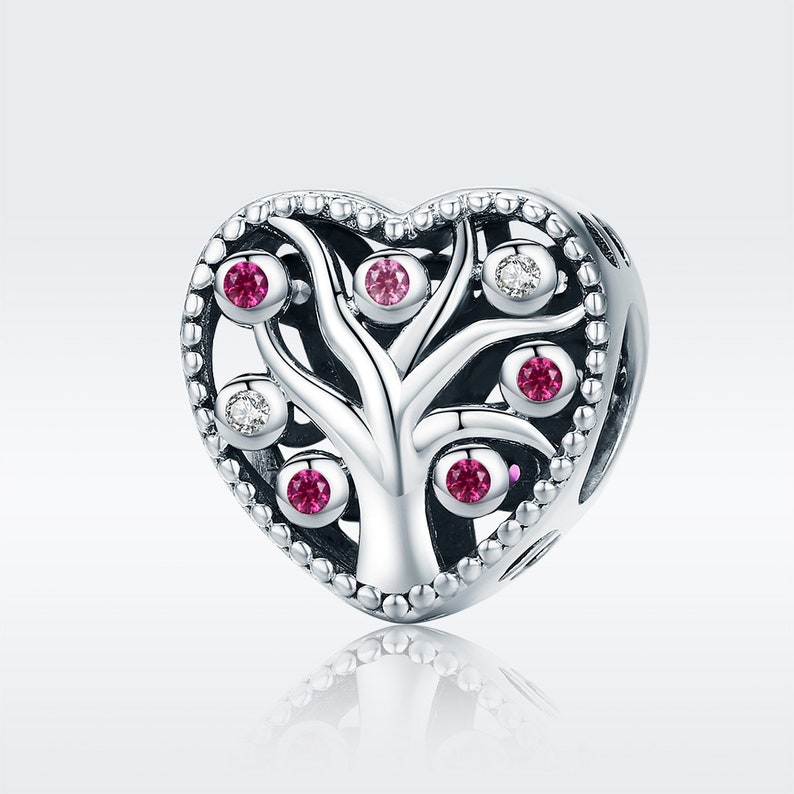 Sterling 925 silver charm the heart tree pendant fits Pandora | Etsy