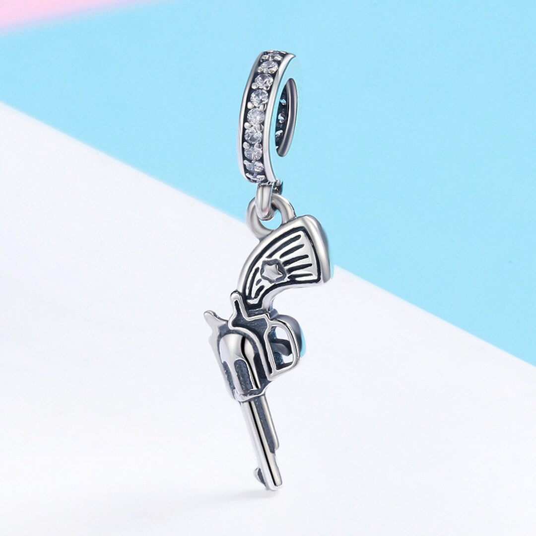 Sterling 925 Silver Charm the Pistol Bead Pendant Fits Pandora - Etsy