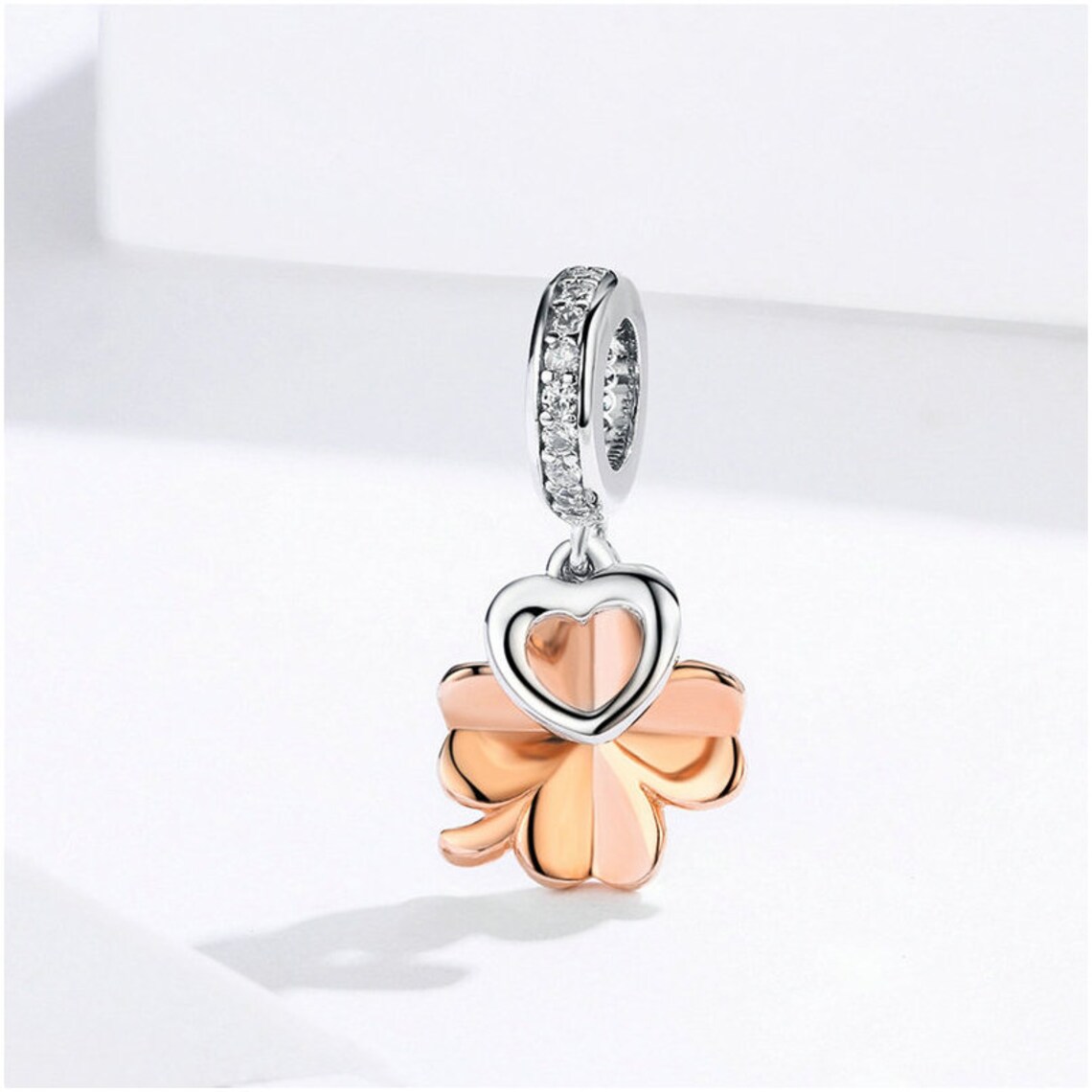 Sterling 925 Silver Charm the Golden Floral Bead Pendant Fits - Etsy