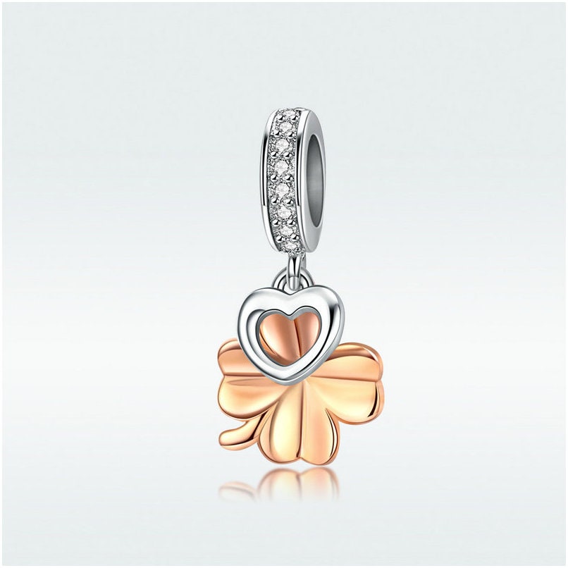 Sterling 925 Silver Charm the Golden Floral Bead Pendant Fits - Etsy