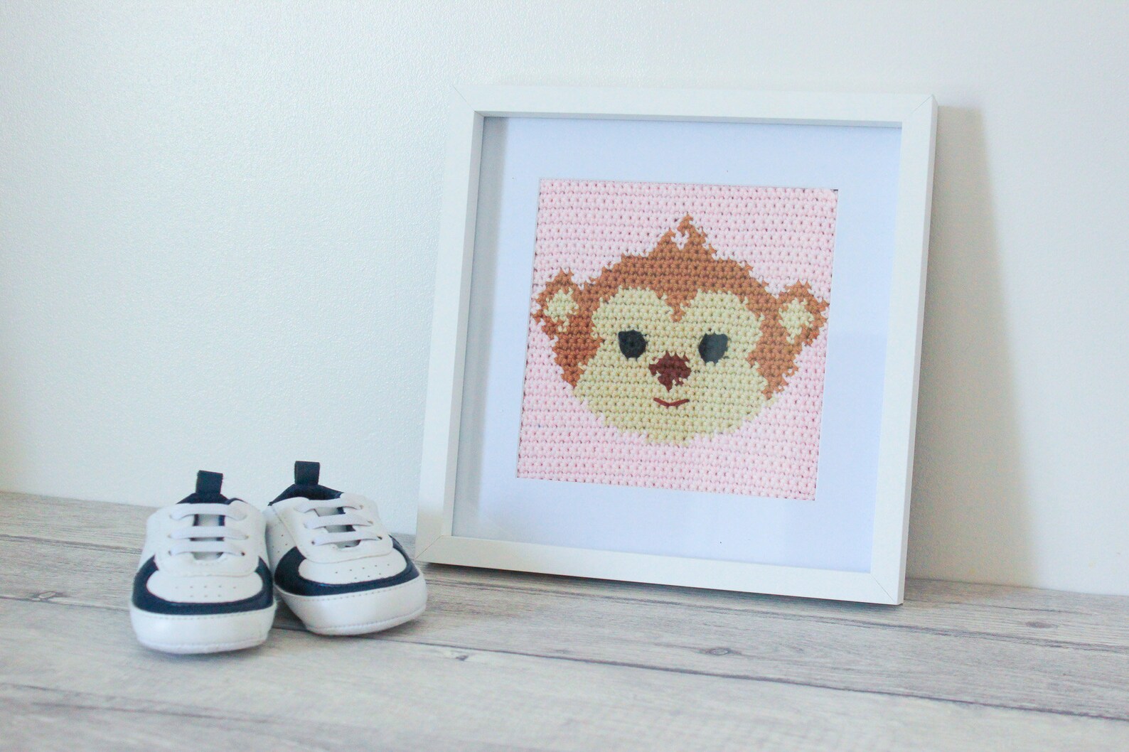 Crochet Framed Picture Pattern | Monty the Monkey | Safari Nursery ...