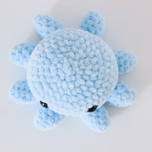 Beginner Crochet Kit Blue Fluffy Amigurumi Octopus Craft Kit Patterns ...