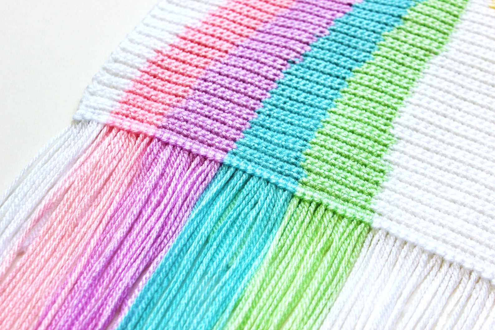 Tapestry Crochet Pattern | Rainbow Star Wall Hanging | Crochet Wall ...