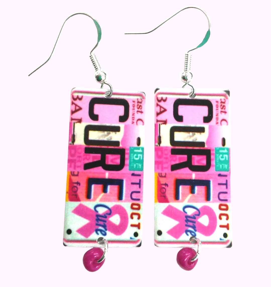 The Cure Earrings/breast Cancer Awareness Jewelry/sterling Silver ...