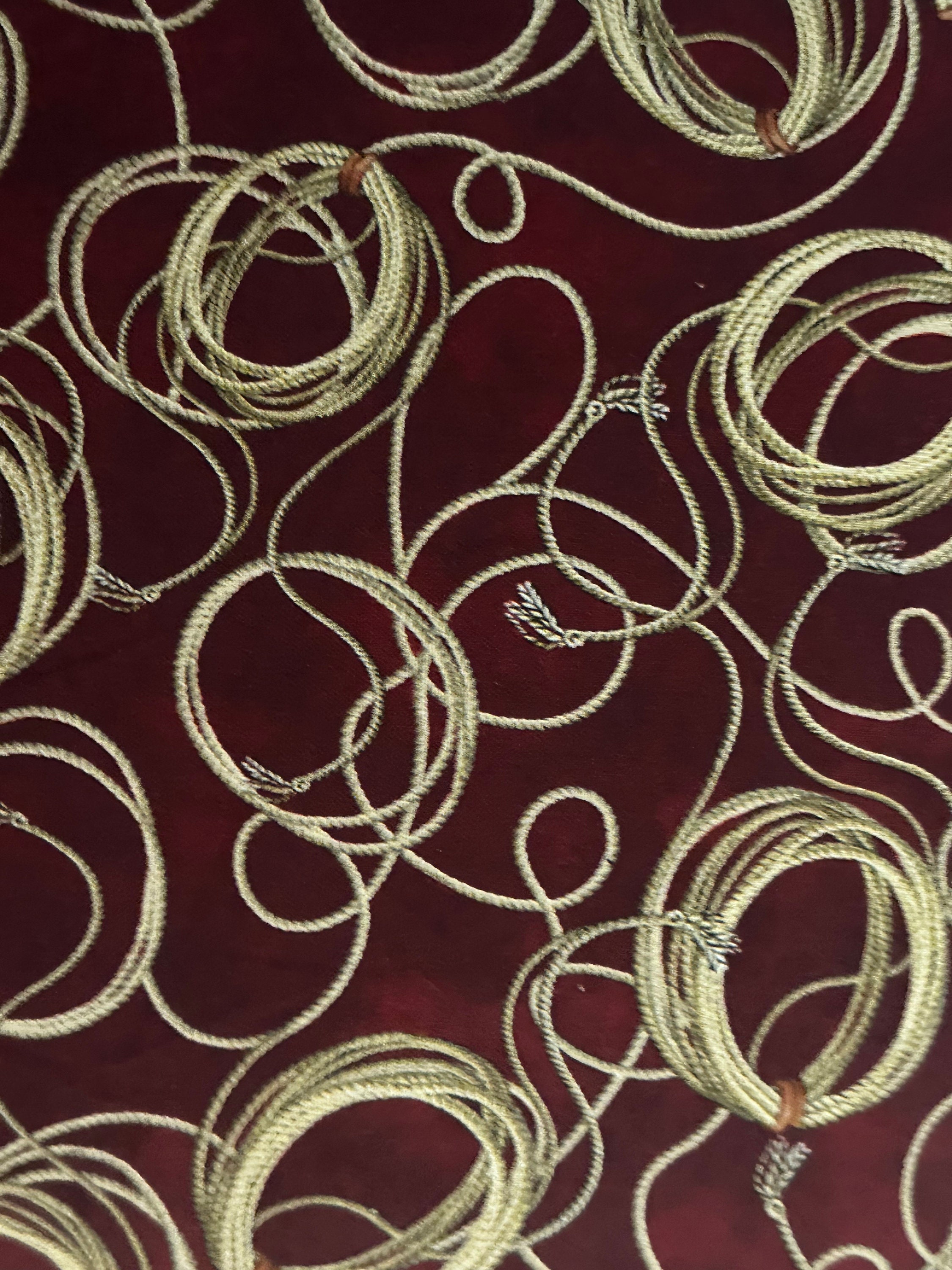 Lasso Brick Red 45. Cotton Fabric for Quilts or Curtains Gorgeous ...