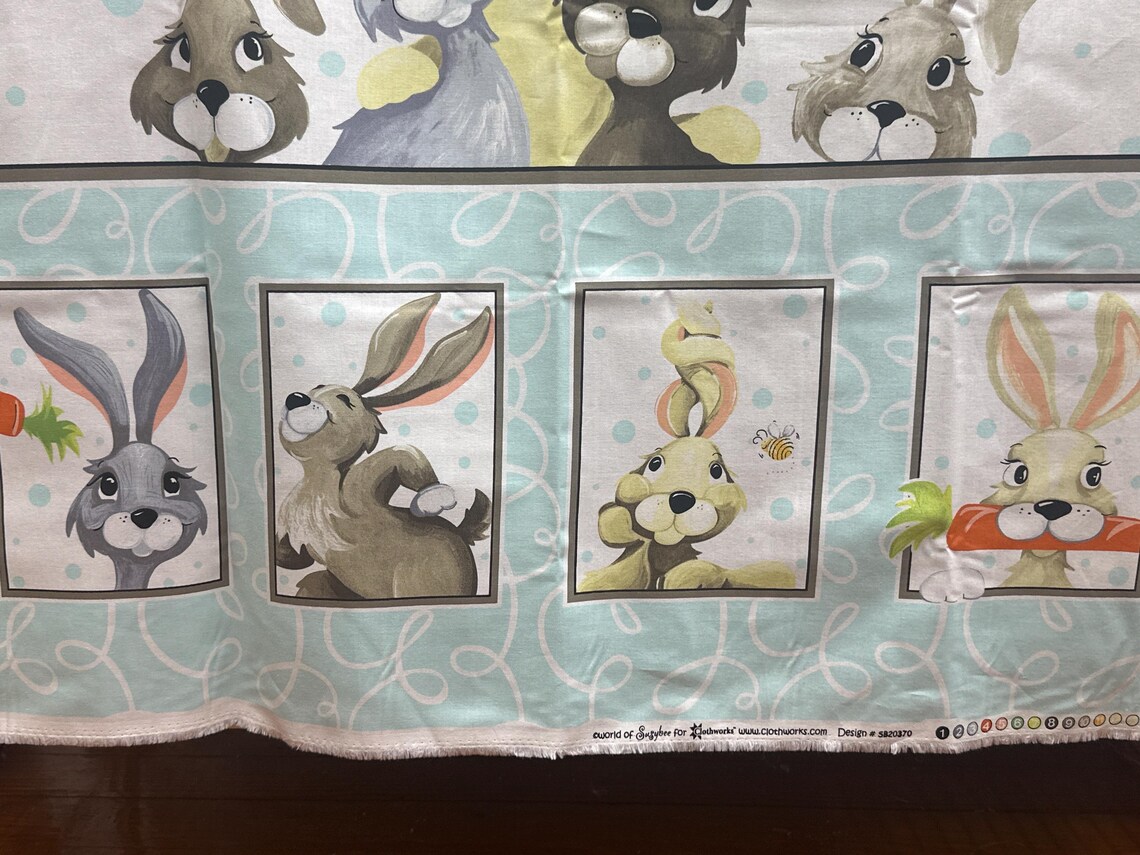 Harold the Hare Fabric Panel. 36x45. Susybee Creator of the Cutest ...