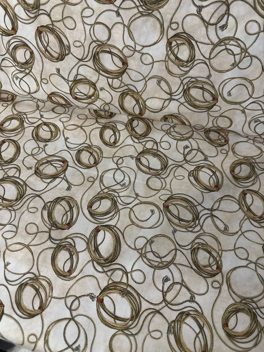 Lasso Ecru 45”. Cotton Fabric for Quilts or Curtains Gorgeous Western ...