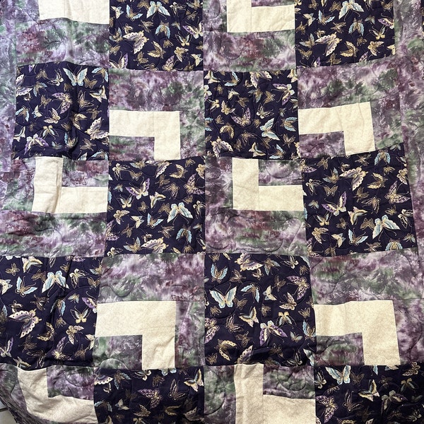 Purple Butterfly Quilt - Etsy