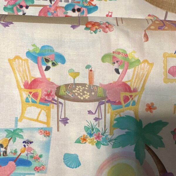 Flamingo Fabric - Etsy
