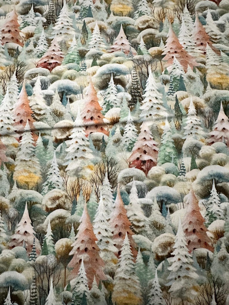 Comfort and Joy Trees 45”. Great for Any Holiday Blanket, Pillow Case ...