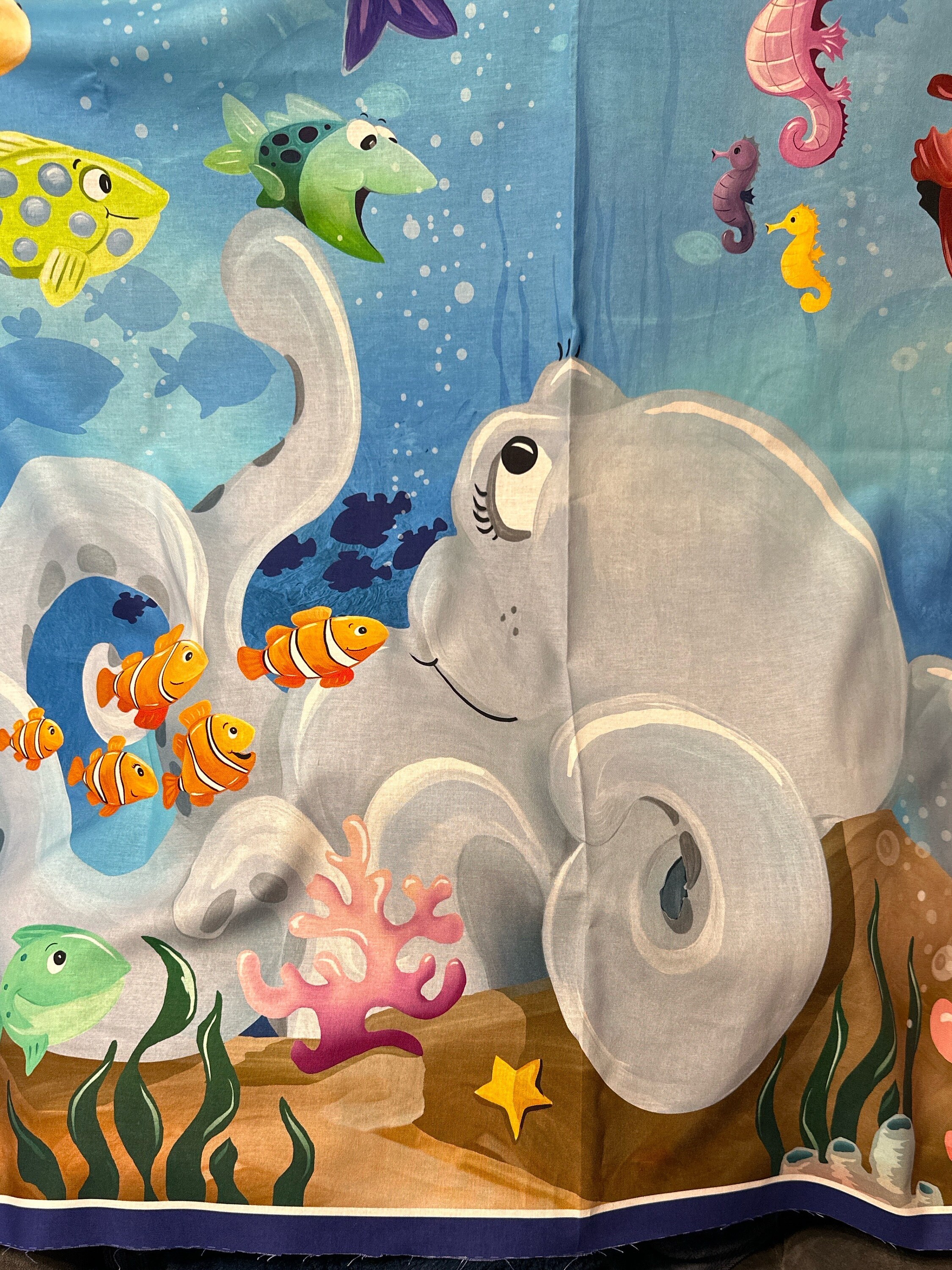 Under the Sea Panel 2 18x22 Adorable for Any Room. Great Fishes and ...
