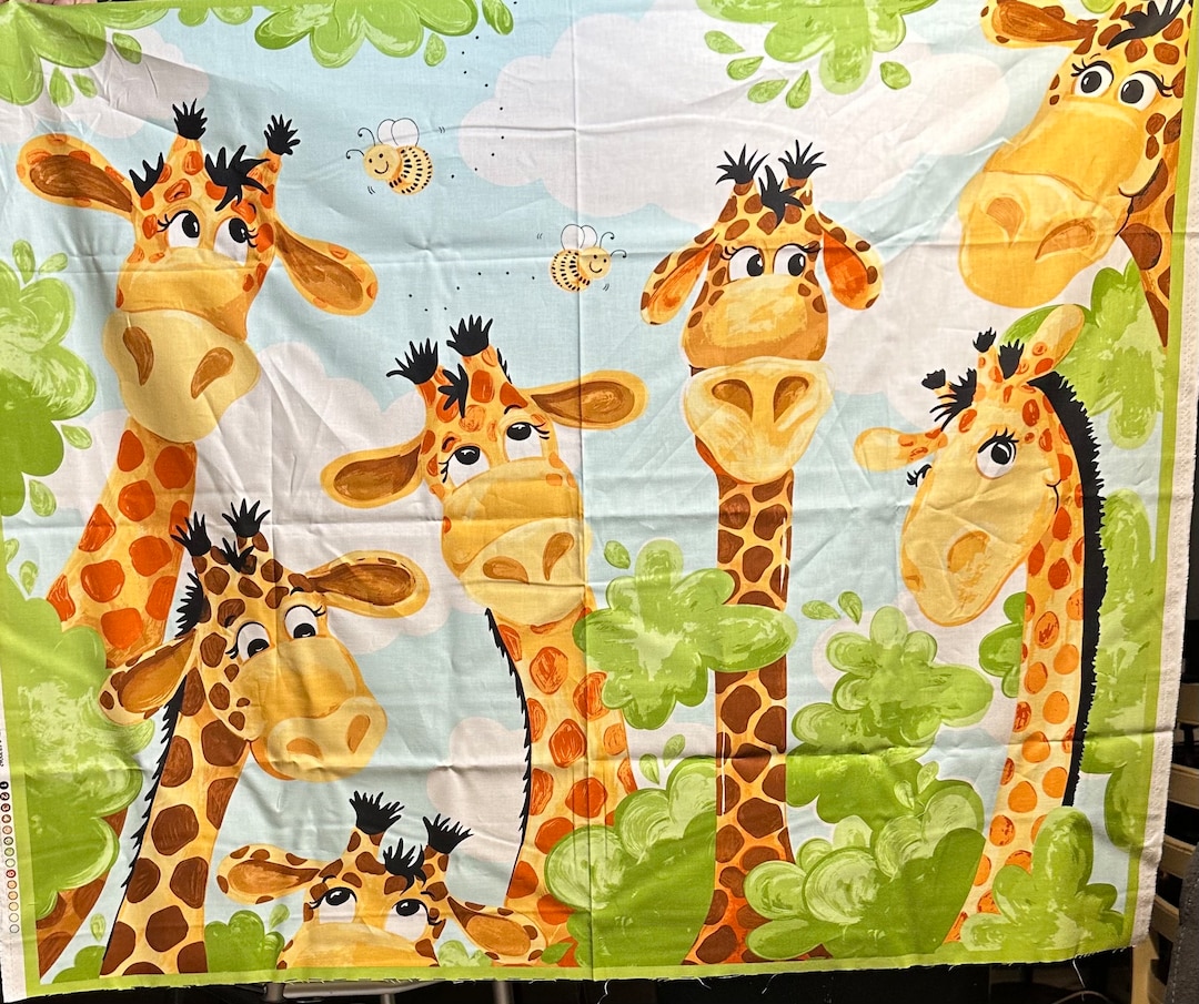 Zoe the Giraffe Fabric Panel. 36x45. Susybee Creator of the Cutest ...