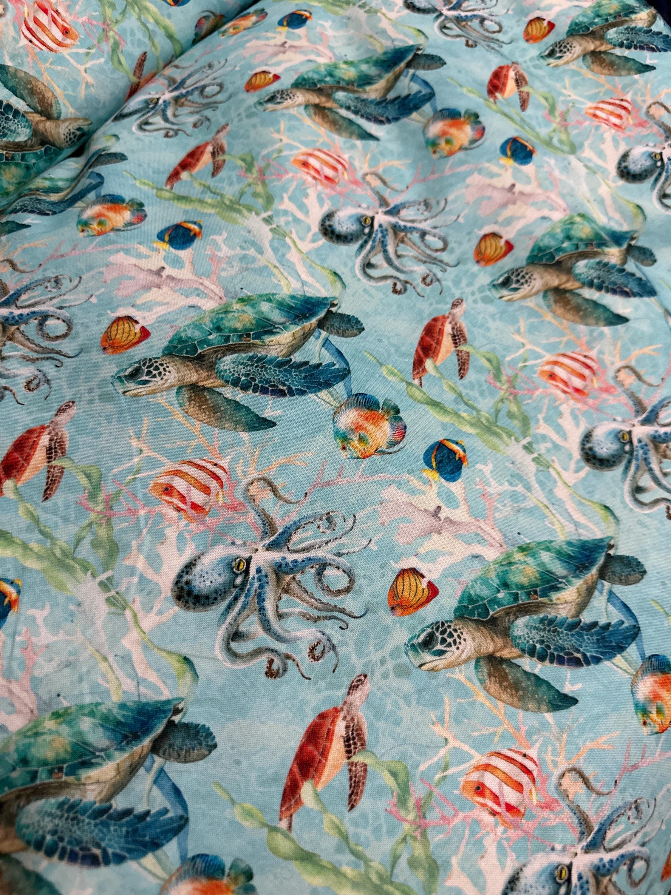 Under Sea World Light Turquoise 45”. Great Fabric for Any Home Project ...