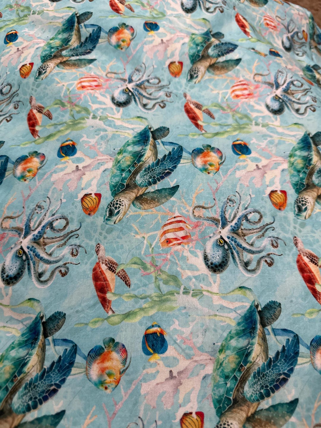Under Sea World Light Turquoise 45”. Great Fabric for Any Home Project ...