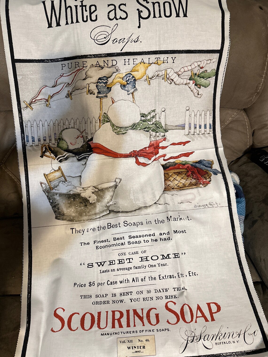 White as Snow Fabric Panel! Great for a Quilt or Wall Hanging ...