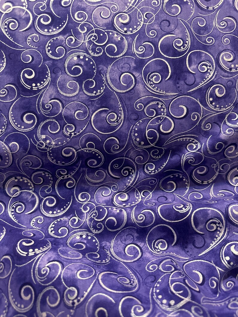 Pearl Splendor Purple 45” Cotton Fabric. Great for Quilts Table Runner ...