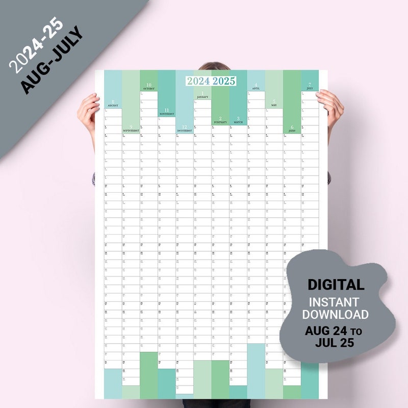 Printable 24 25 Calendar - Etsy