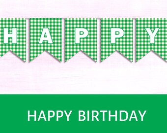 Confetti Birthday Banner printable Happy Birthday Wall decor | Etsy