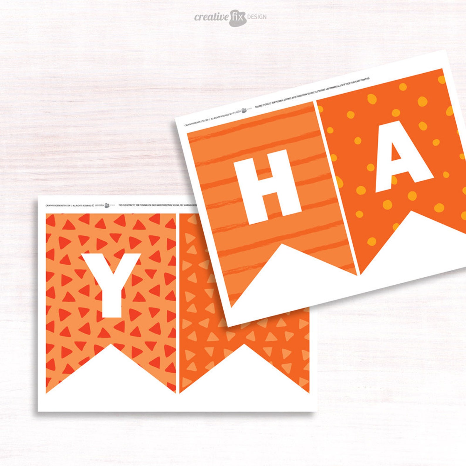 Happy Birthday Orange Banner. PRINTABLE Orange Bunting. Orange - Etsy ...
