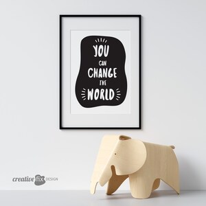You Can Change the World Printable Wall Art. Inspirational - Etsy