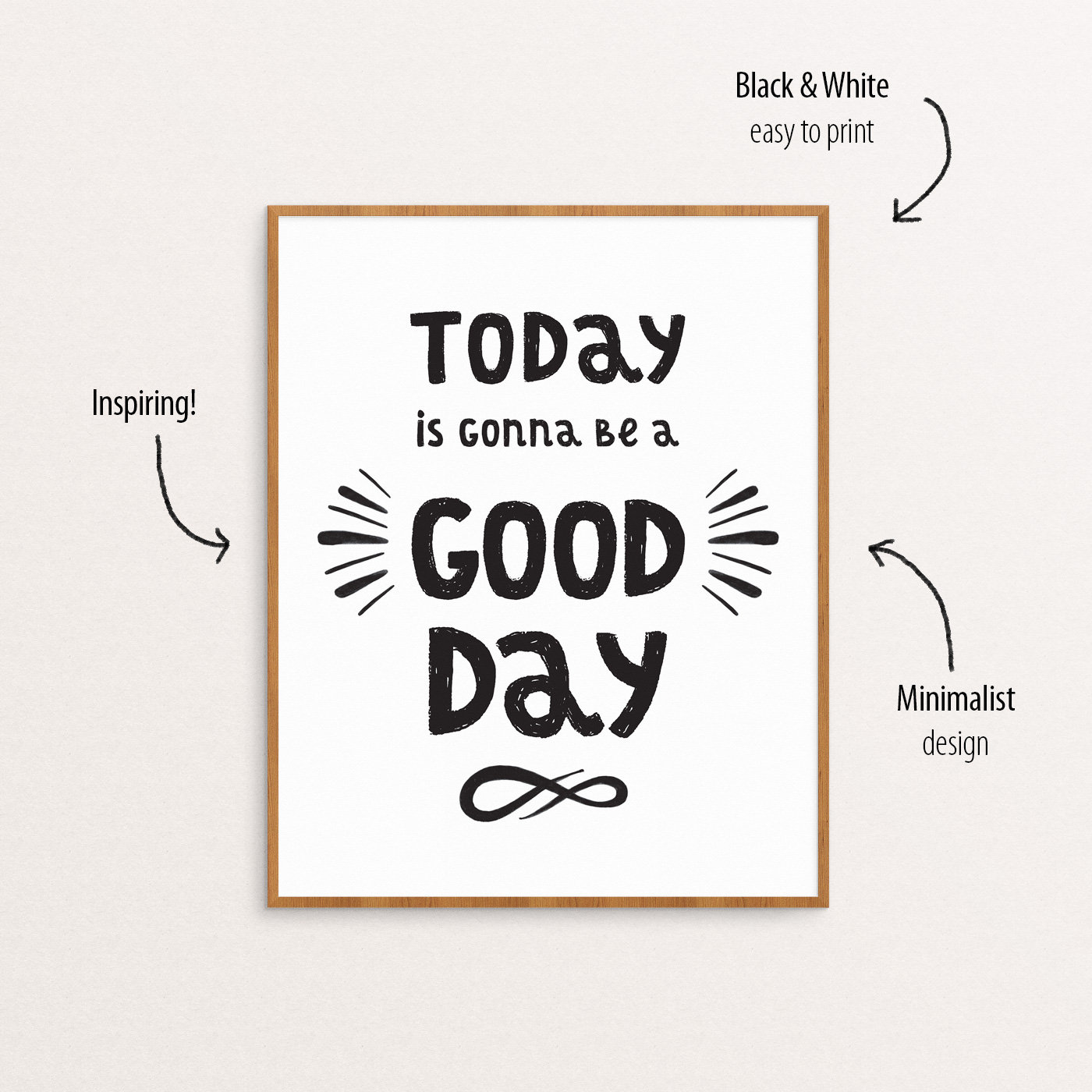 Today is Gonna Be a GOOD Day Printable Wall Art. - Etsy