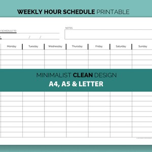 Weekly Planner Printable. Weekly Schedule 6am 10pm. Hourly | Etsy