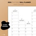 2024 Wall Planner. PRINTABLE Calendar 2024. Large Calendar. Minimalist ...