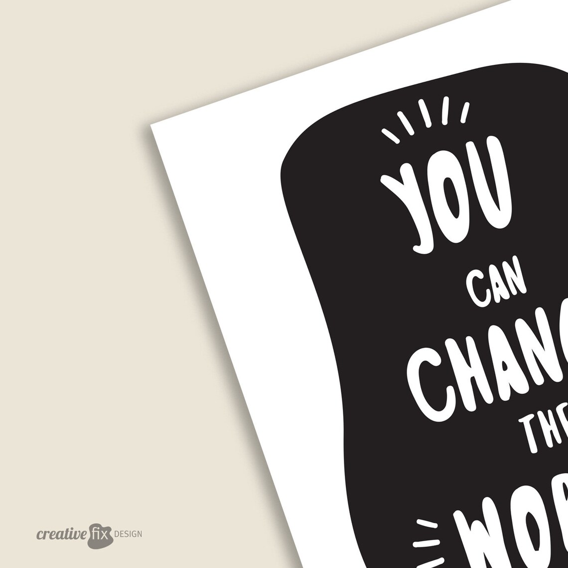 You can change the world Printable Wall Art. Inspirational | Etsy
