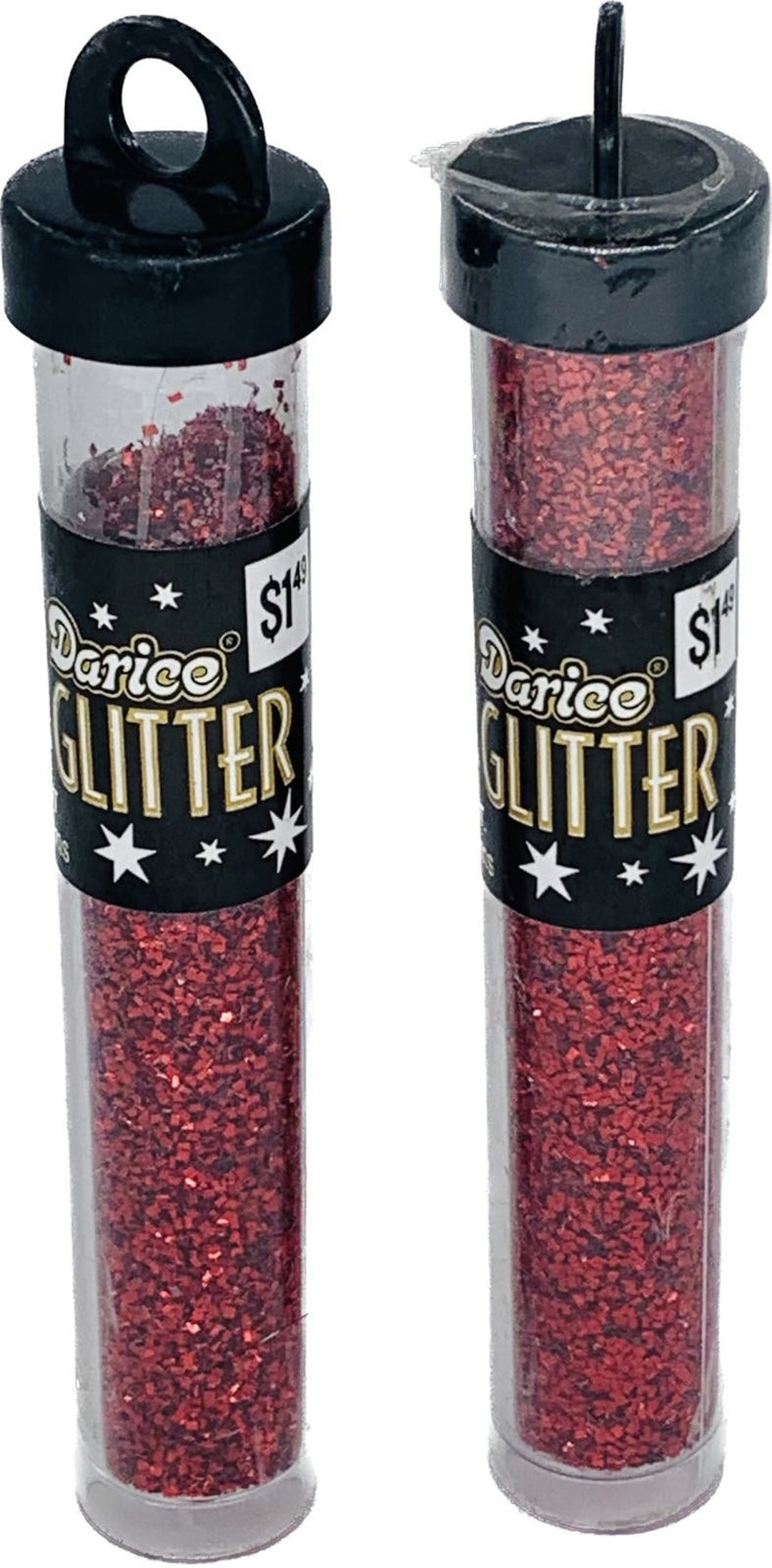 Darice Red Glitter Tubes Lot of Two 22 Grams Fine Crafting Scrapbooking ...
