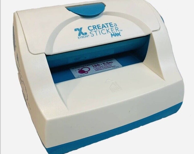 Xyron Sticker Maker Max Create 5.5" White Turquoise Stickers Large ...