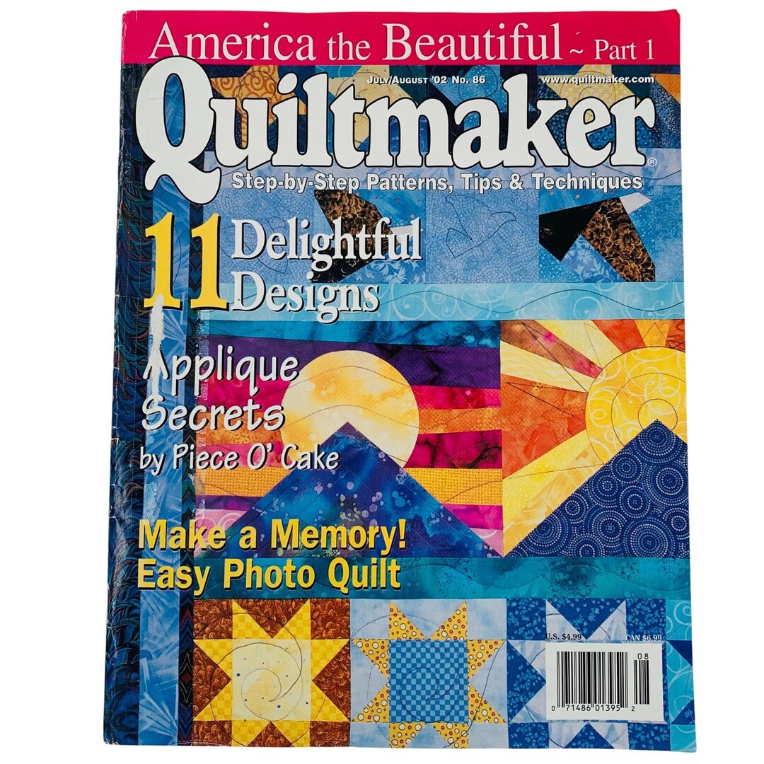 Quiltmaker Magazine Back Issue 2002 Quilt Patterns Applique Tips ...