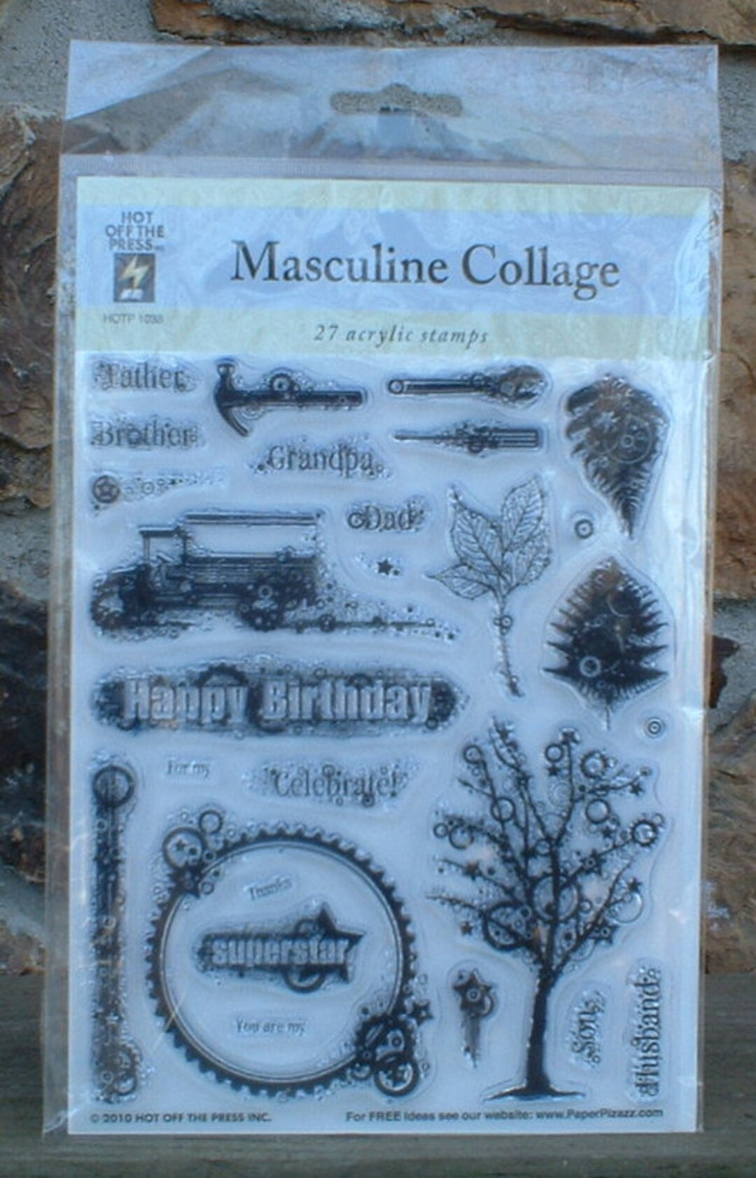 Masculine Collage 27 Acrylic Stamps - Etsy