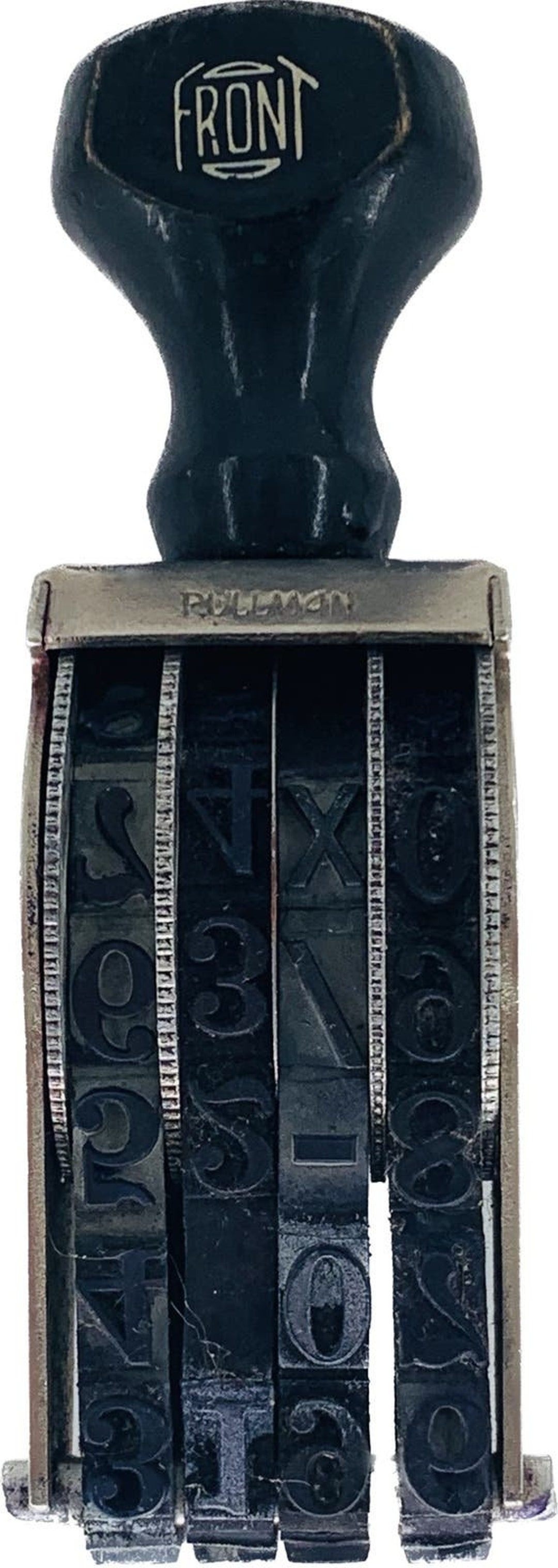 Pullman Stamp Front Number Symbol Fraction Rotating Vintage Lg Rubber ...