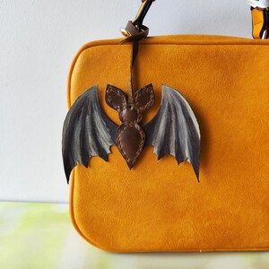 Handmade Leather Bat Purse Charm: Halloween Bag Decoration - Etsy