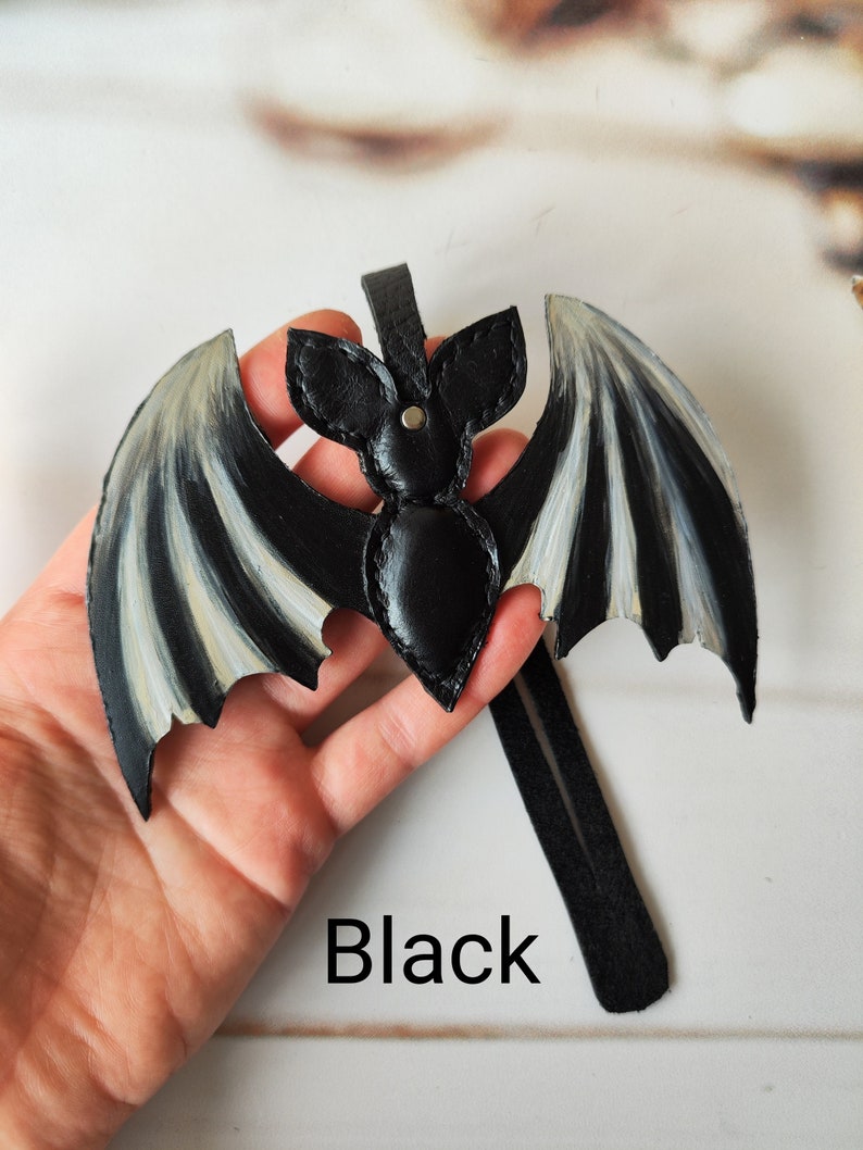 Handmade Leather Bat Purse Charm: Halloween Bag Decoration - Etsy