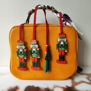 Hand-painted Leather Nutcracker Bag Charm: Christmas Ornament Decor - Etsy
