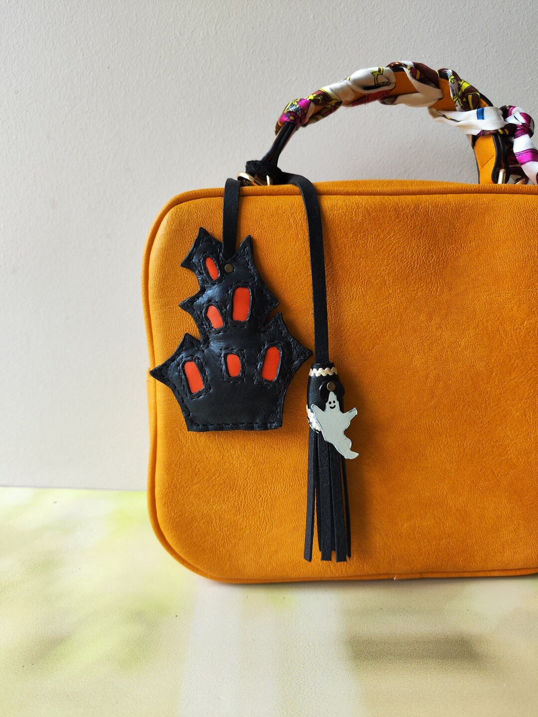 Haunted Houses Leather Bag Charm Charms for Handbags - Etsy