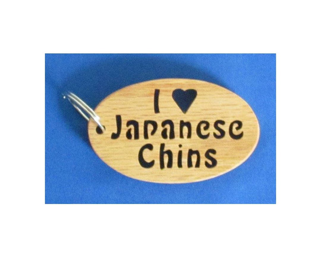 I "heart" Japanese Chins Keychain - Hand Cut From Oak - Donation to ...