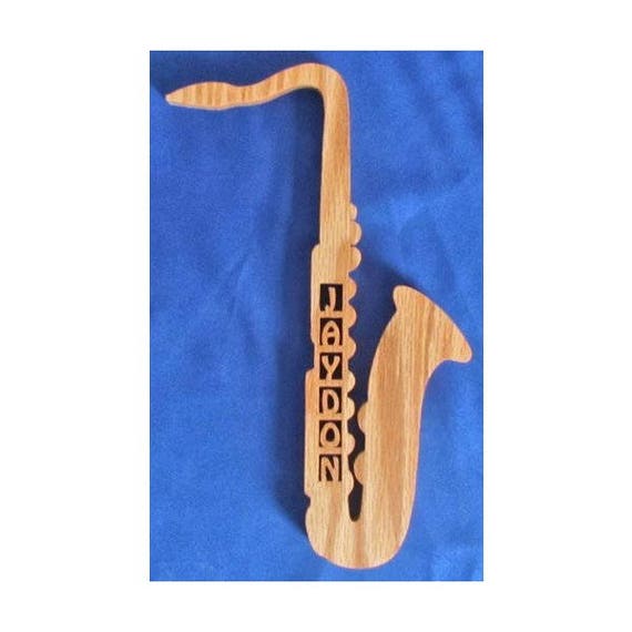 Personalized Hand Cut Oak Saxophone Great For Room Door | Etsy