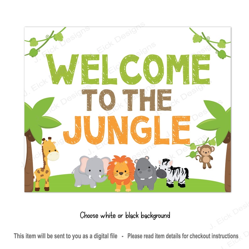 Jungle Safari Birthday Party Sign Safari Birthday Party | Etsy