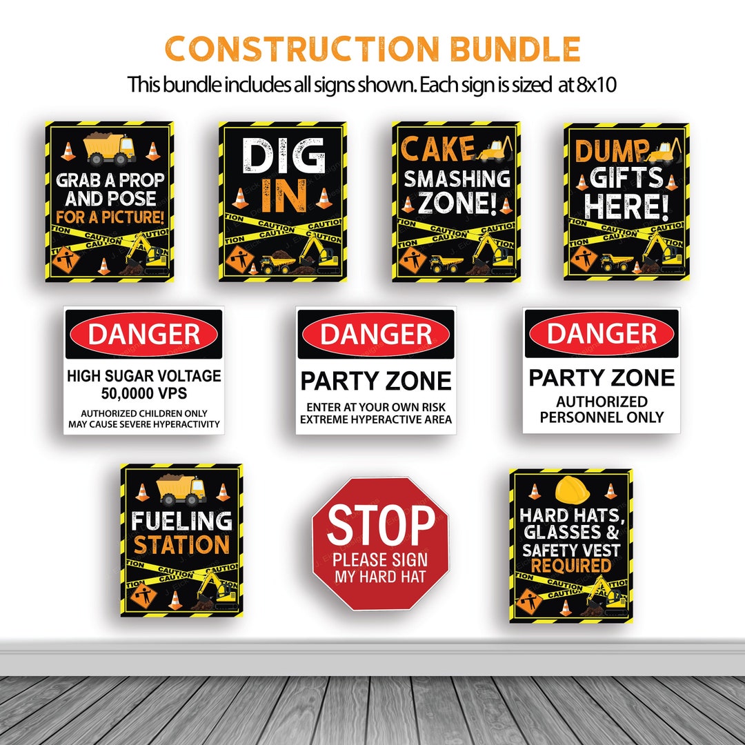 Construction Birthday Construction Birthday Decorations - Etsy