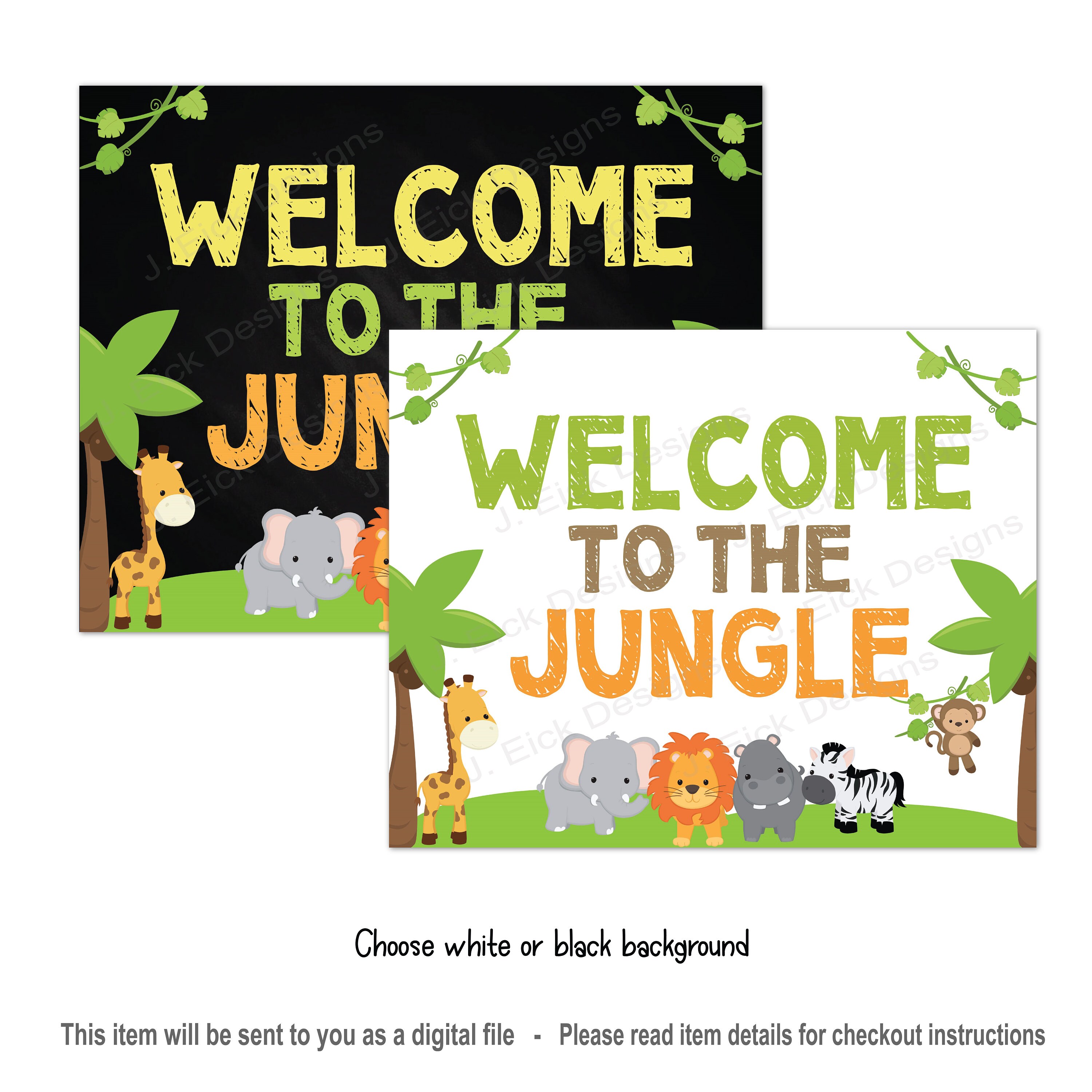 Jungle safari birthday party sign Safari birthday party | Etsy