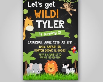 Jungle Invitation Jungle Invite Safari Invitation Safari - Etsy