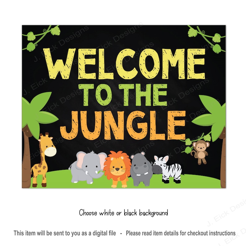 Jungle Safari Birthday Party Sign Safari Birthday Party | Etsy